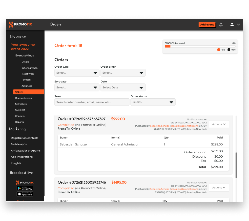 PromoTix - Free Ticketing Software for Event Creators